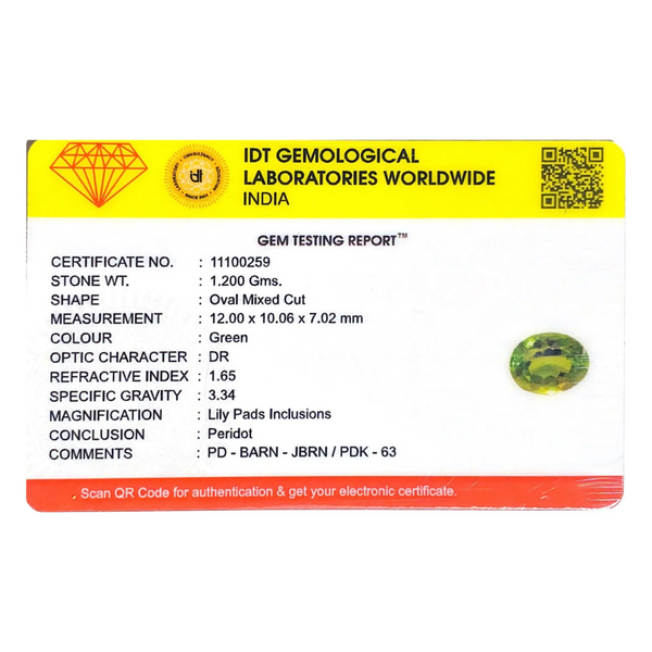 Peridot - 6 Carat - Natural & Certified | Pramogh